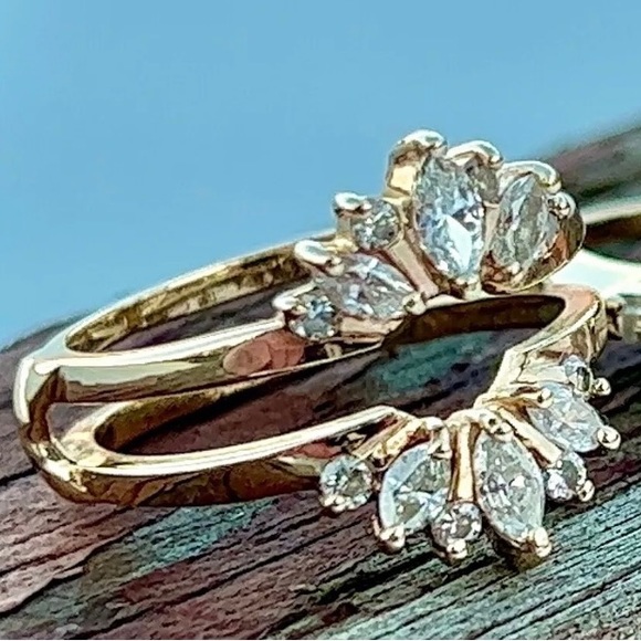 Stuller | Jewelry | Stuller Ornate Crown Of Gems Heavy Stone Ring Guard ...